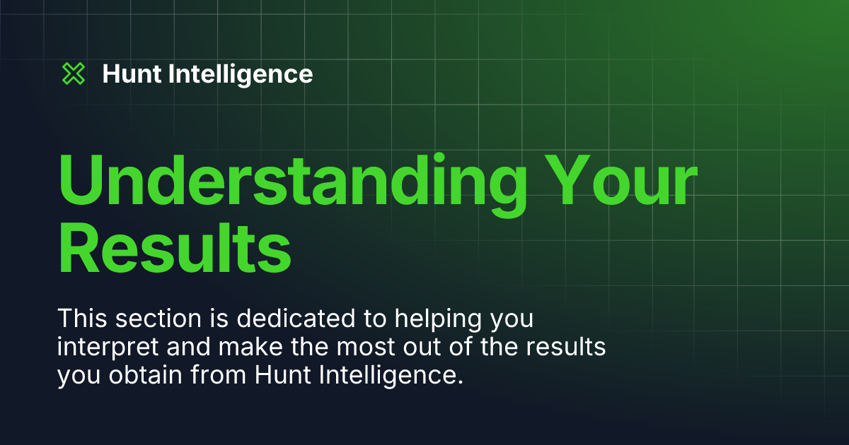 Understanding Your Results | Hunt Intelligence