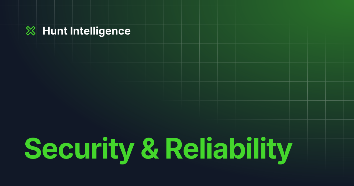 Security & Reliability | Hunt Intelligence